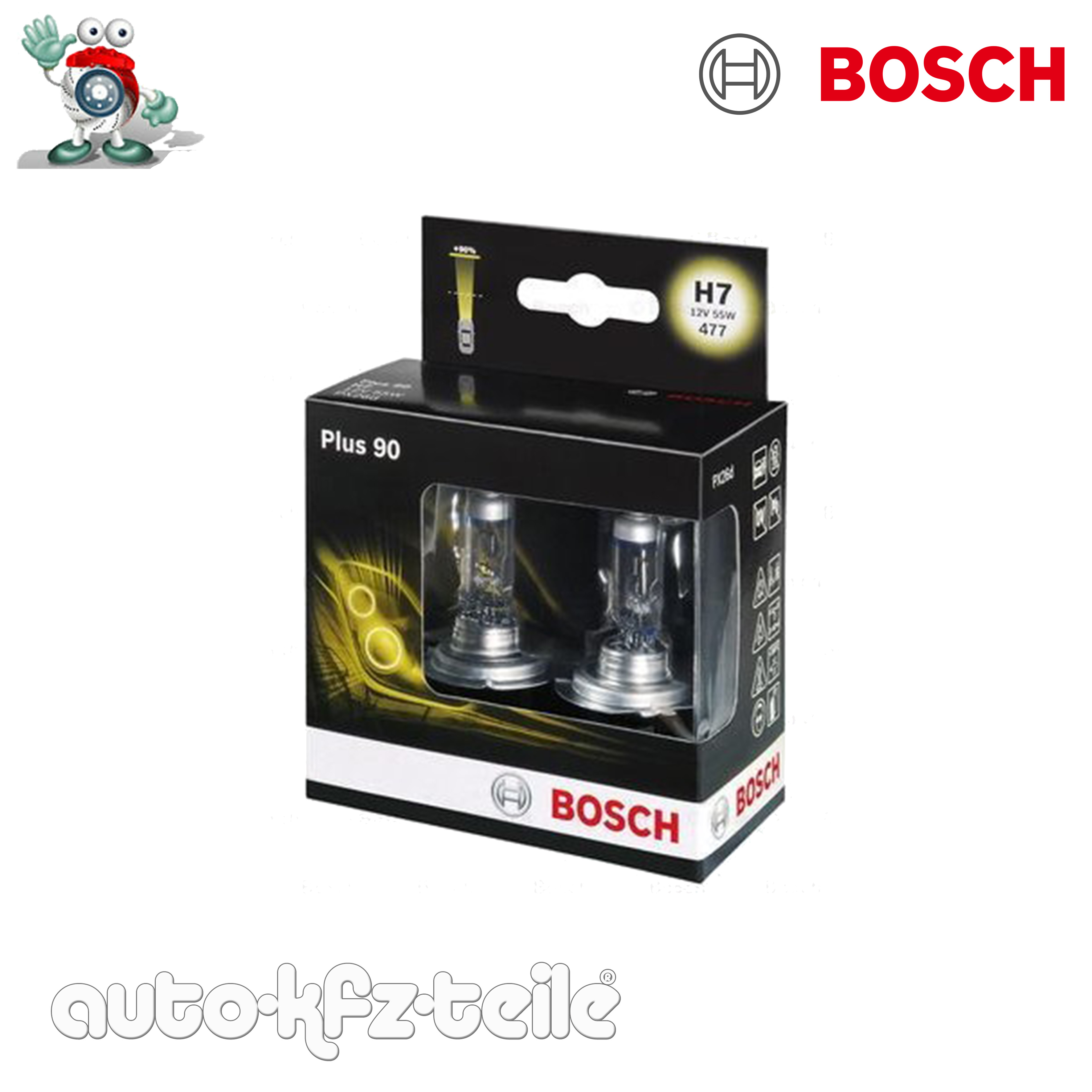 BOSCH PLUS 90 H7 12 V 55 W Sockel PX26d Doppelpack EUR 15,50 - PicClick DE